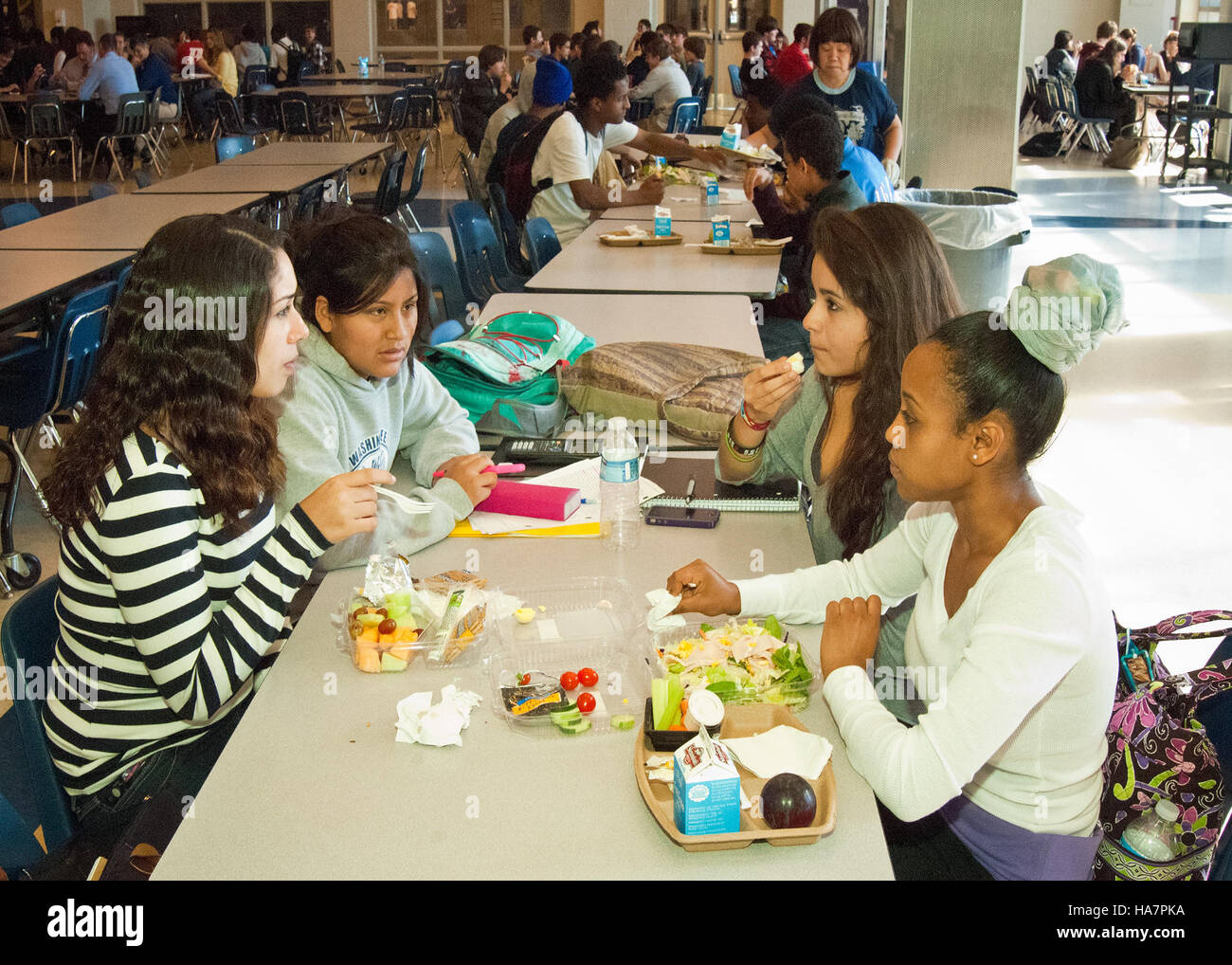 This image highlights a food distribution event at Washington-Lee High ...