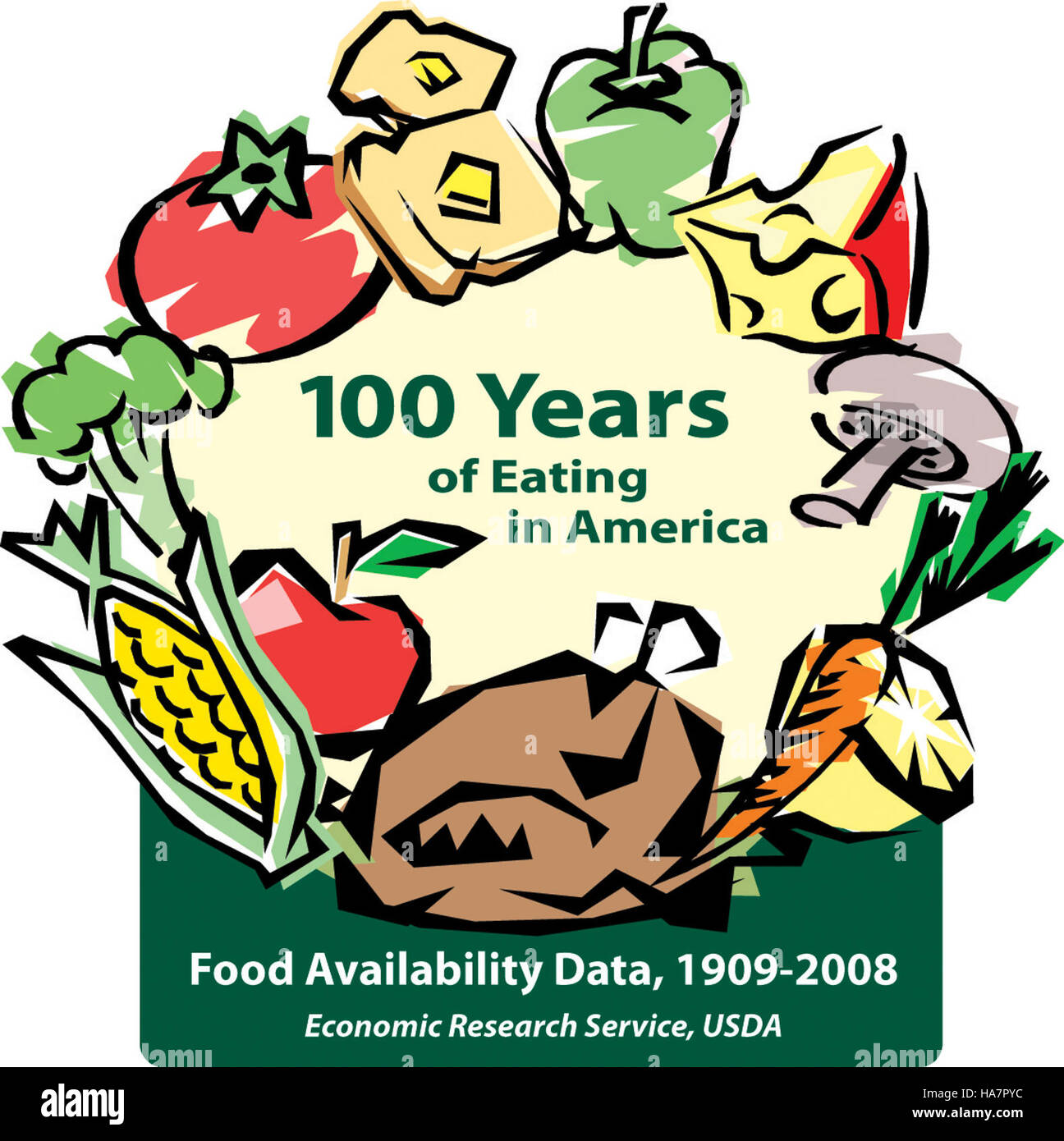 A logo celebrating a century of agricultural progress, representing the ...