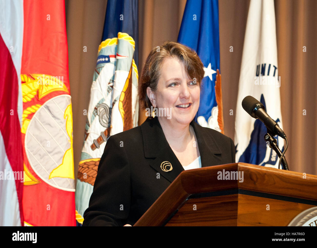 Deputy Secretary Dr. Kathleen Merrigan addresses the audience at a ...