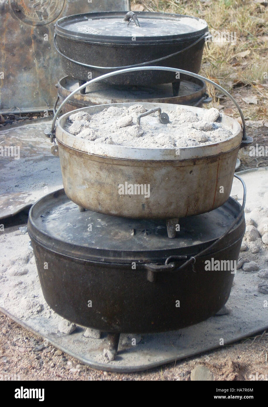 A Dutch oven cooking demonstration in the Coconino National Forest's ...
