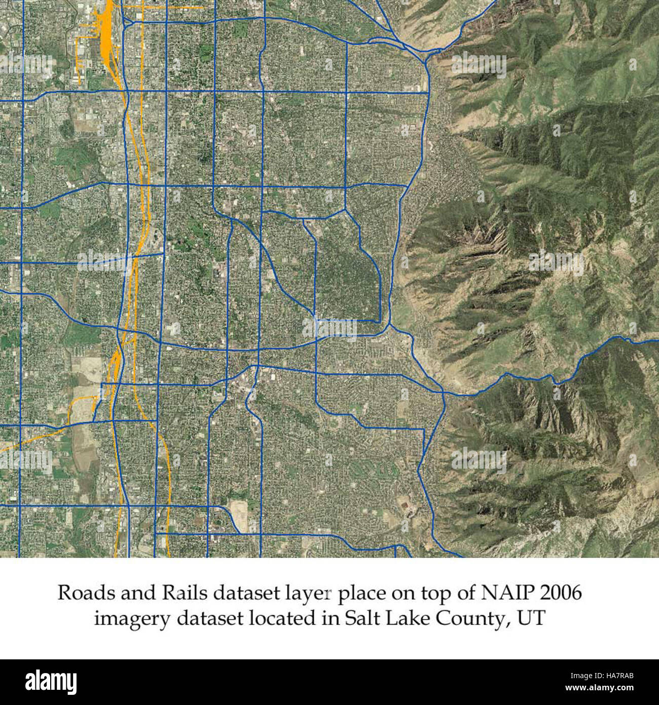 This image showcases transportation infrastructure in Salt Lake City ...