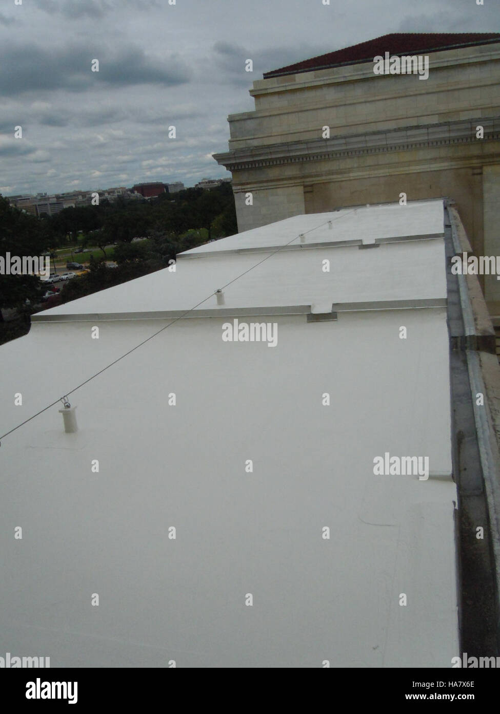 A cool roof installed over the USDA headquarters complex archway ...