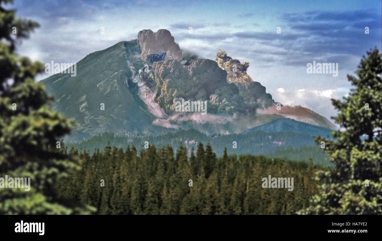 A volcanic eruption in a national park showcases the dynamic geological ...