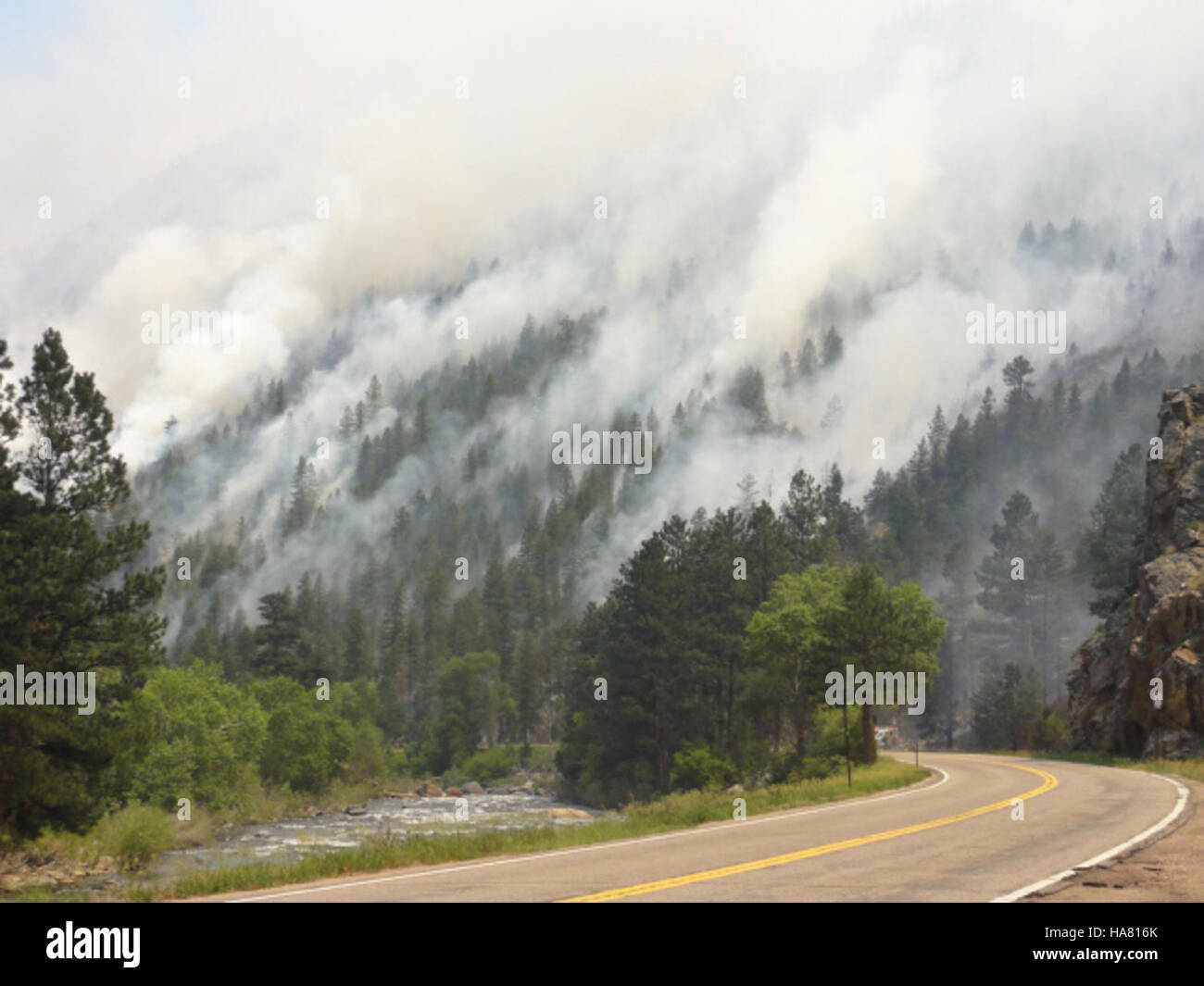 This image depicts the High Park Wildfire managed by the U.S. Forest ...