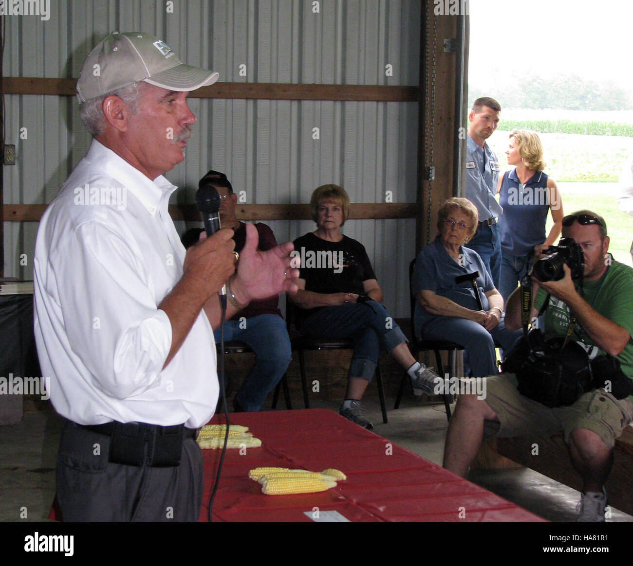 A USDA photograph depicting the effects of drought on corn crops in ...