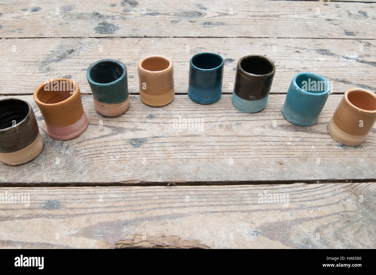 Hand made ceramic pottery products Stock Photo - Alamy