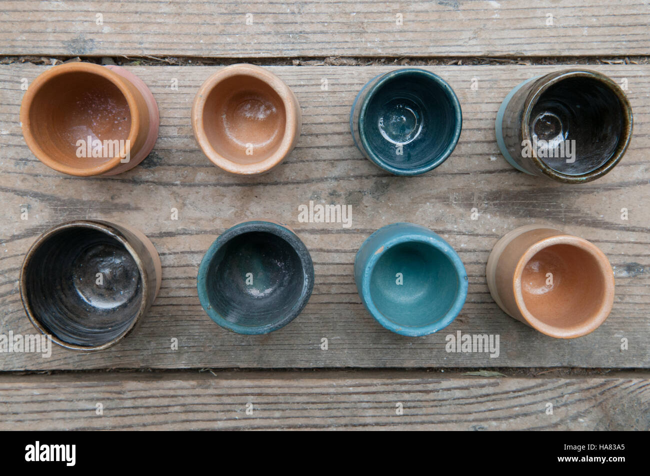 Hand made ceramic pottery products Stock Photo - Alamy