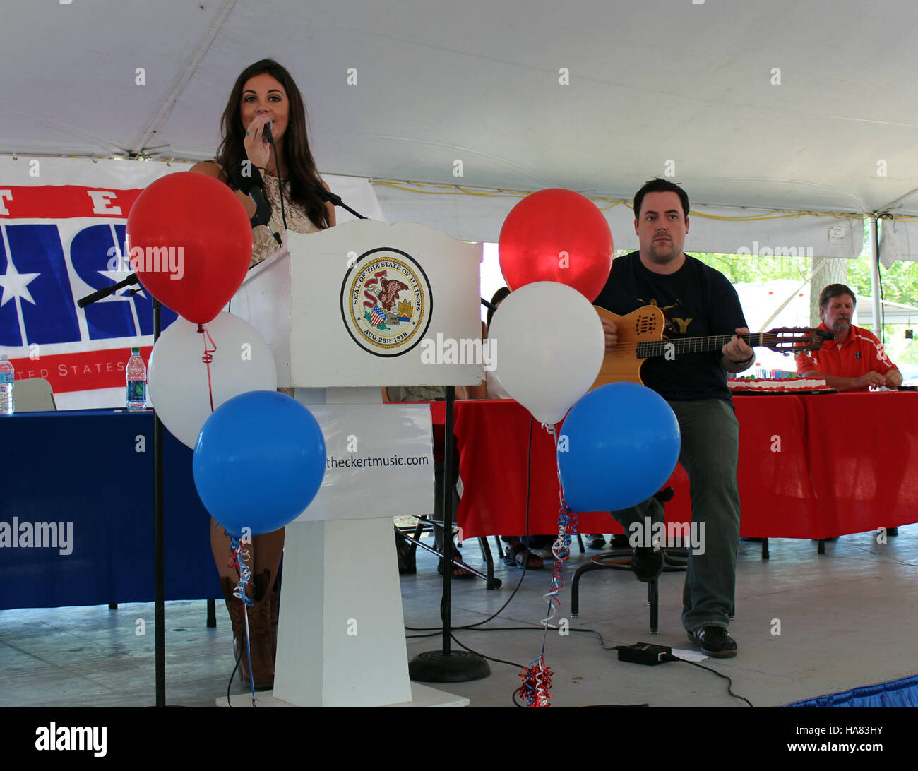 Singer Elizabeth performs at a national park, celebrating the ...