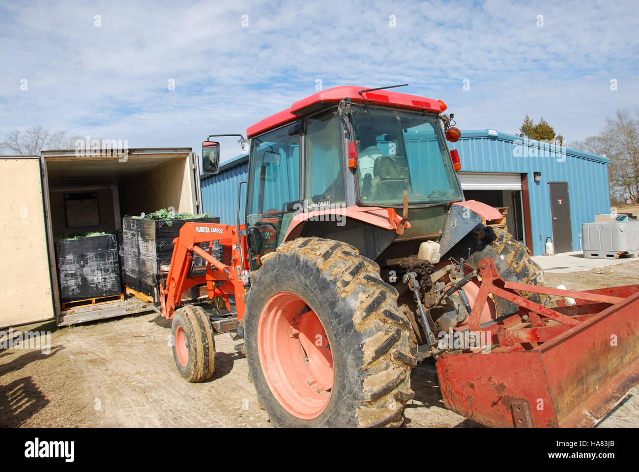 This image shows a tractor used for loading hooks in a National Park ...