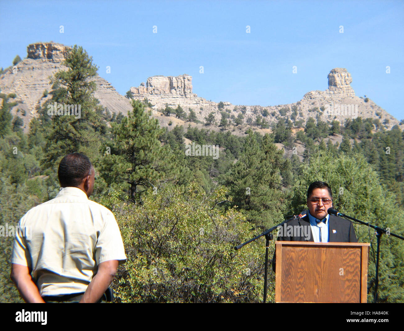 Chimney Rock, managed by the USDA Forest Service, is a prominent geological feature in a ...