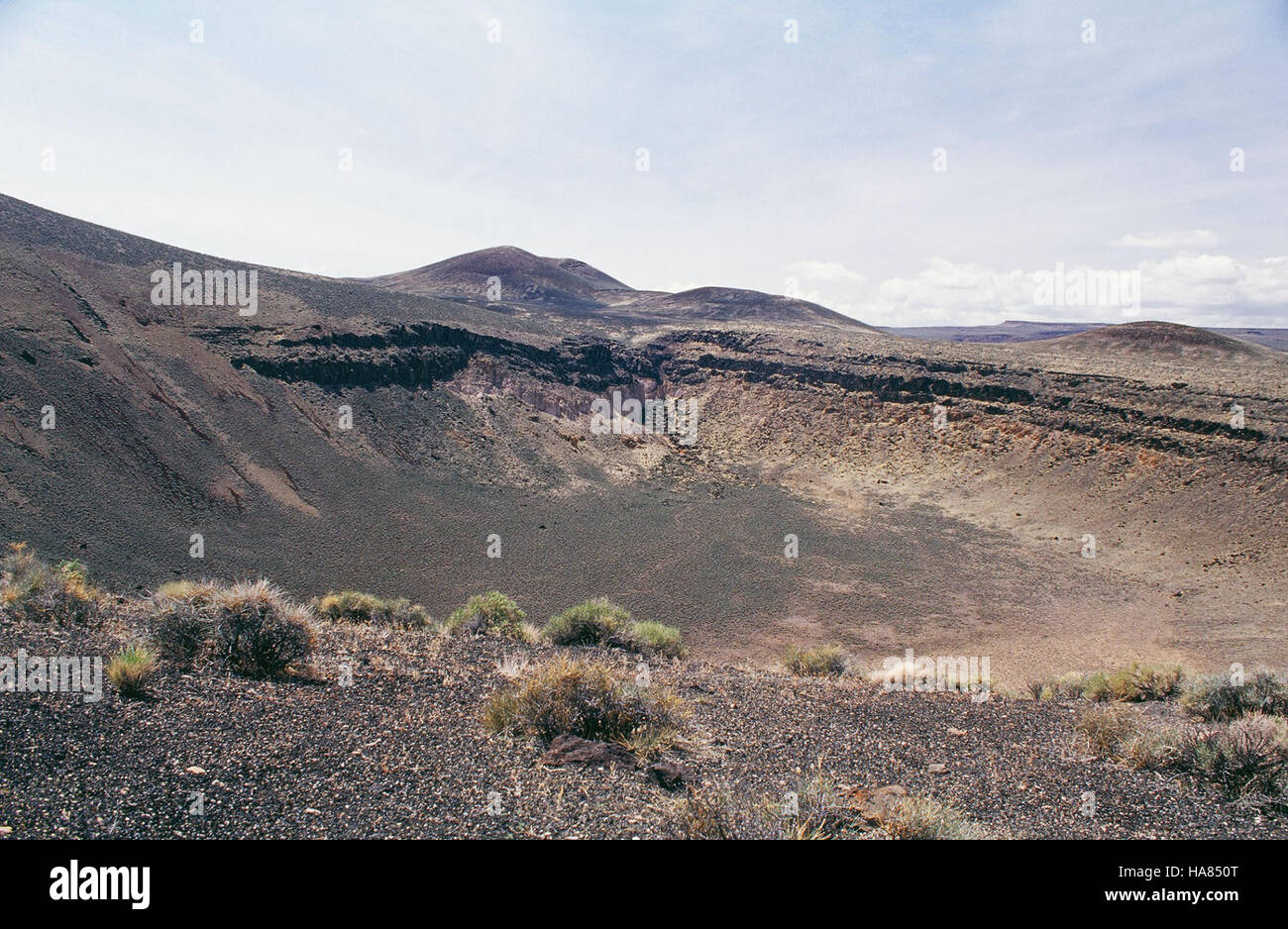 This image shows the Lunar Crater in Nevada, a unique geological ...