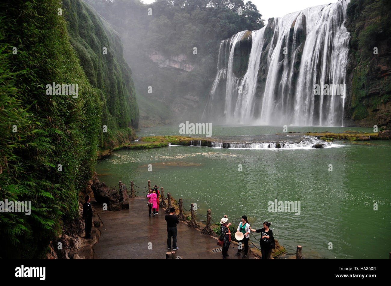 The beautiful Yellow Fruit Tree waterfall (Huangguoshu Waterfall) near ...