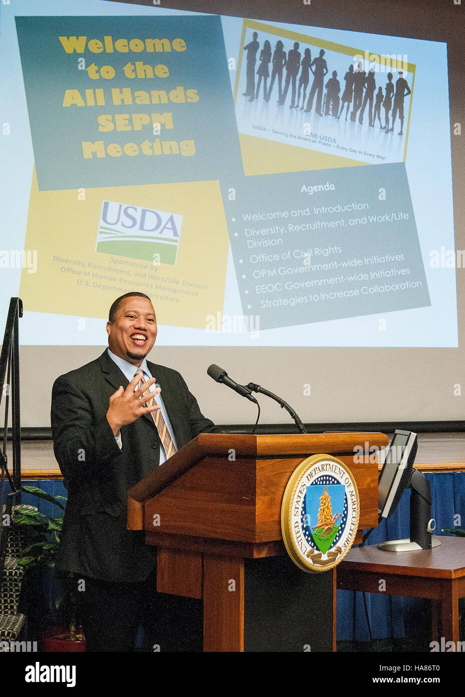 The caption covers an All Hands SEPM Meeting with Dexter Brooks ...