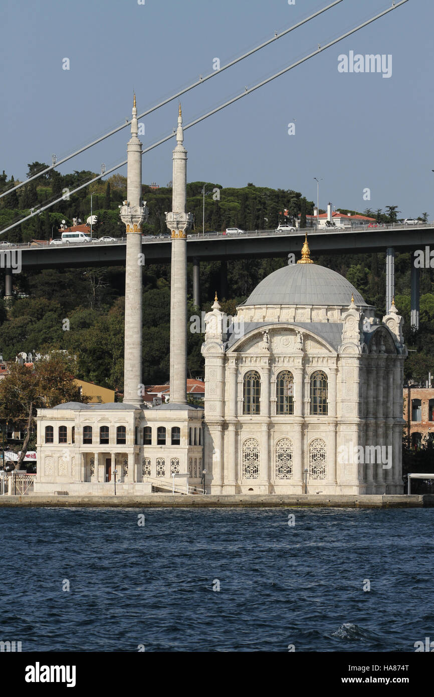 Ortakoy Buyuk Mecidiye Mosque in Istanbul City, Turkey Stock Photo - Alamy