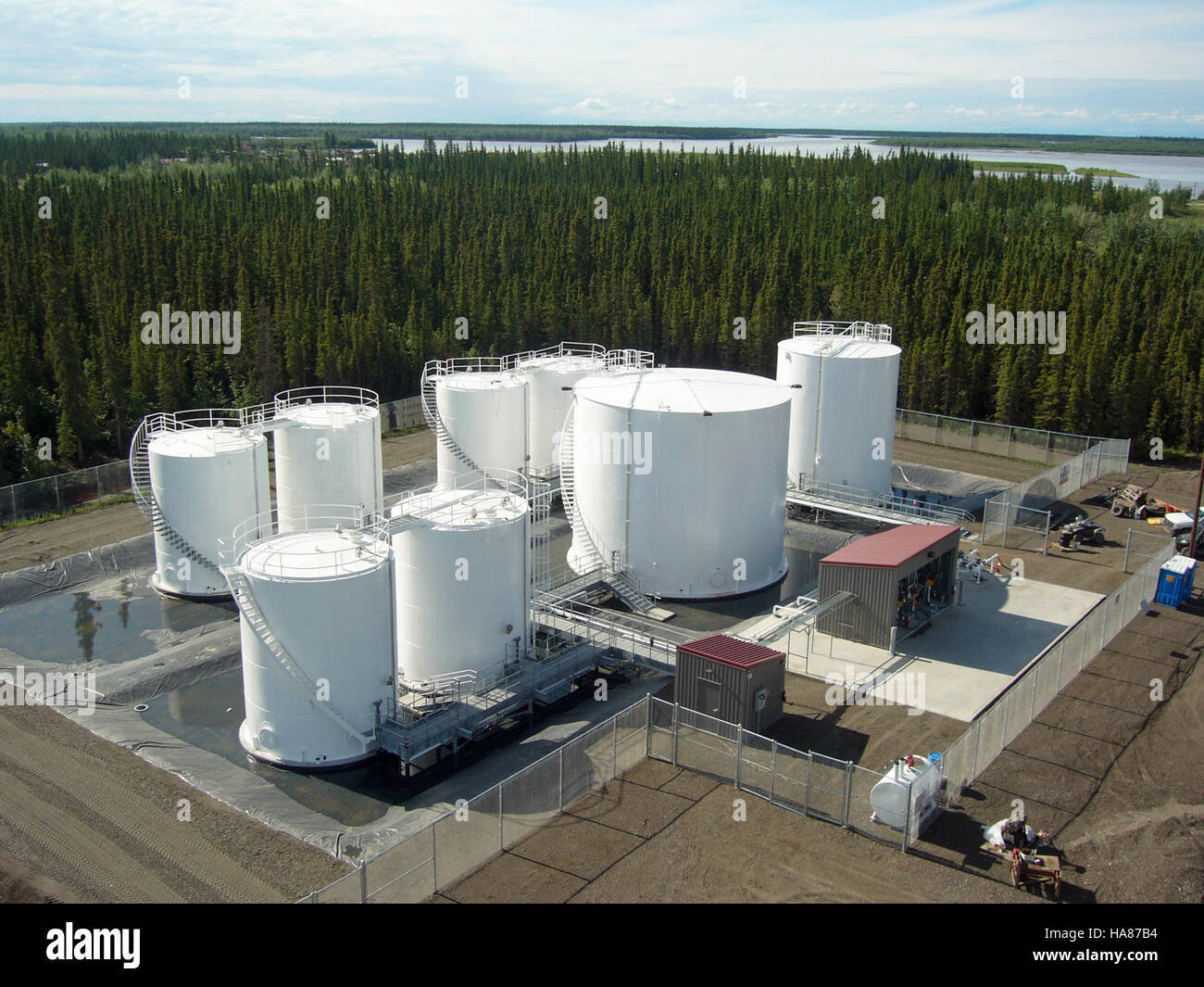 This image depicts the development of a new tank farm at a National ...