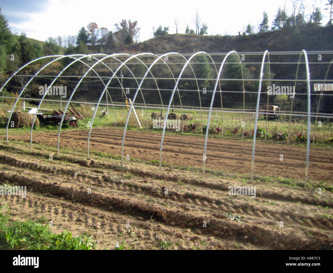High tunnel construction is underway at a national park site, aimed at ...