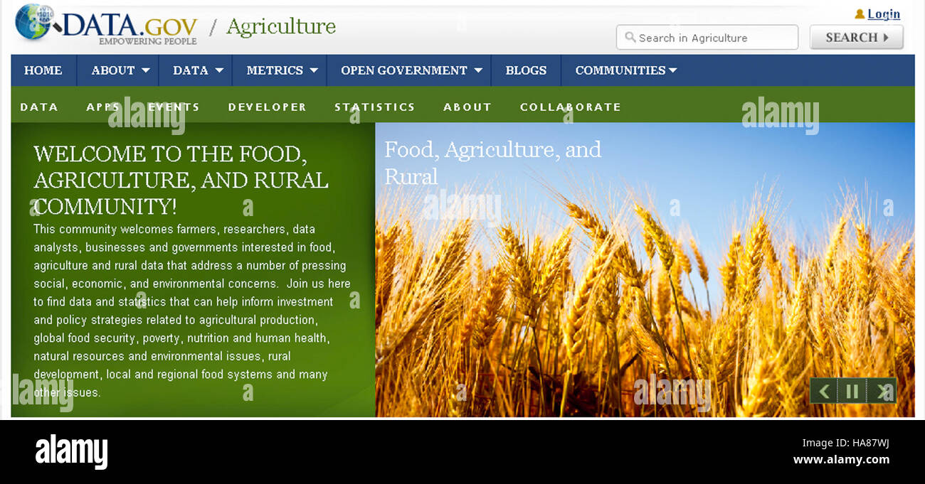 This screenshot represents a USDA initiative related to agriculture and ...