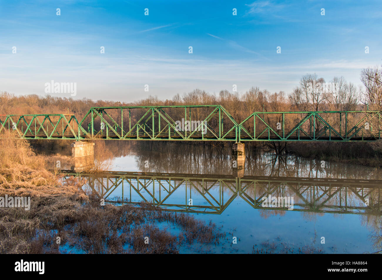 Steel railway bridge across hi-res stock photography and images - Alamy