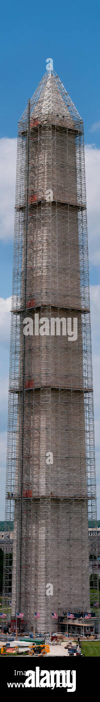 This image shows the ongoing repair efforts to the Yates Building, part ...