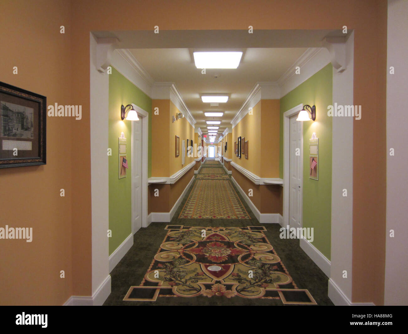 This photo shows the hallway inside the Daisy Hill building, which is ...