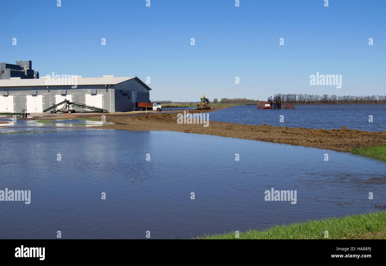 This image shows flooding in the Cavalier and Tongue River Watersheds ...