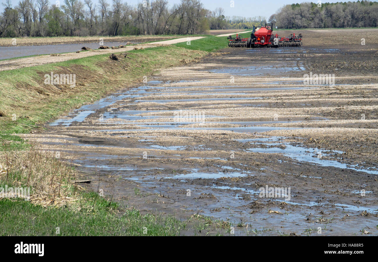 This image shows the devastating effects of flooding in the Cavalier ...