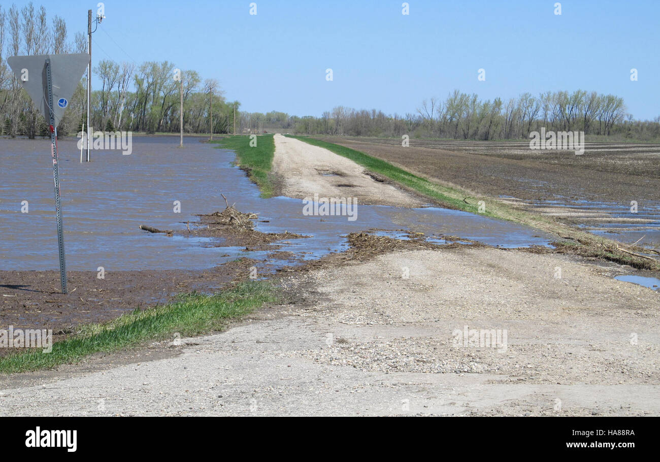 This image captures the flooding in the Cavalier and Tongue River ...