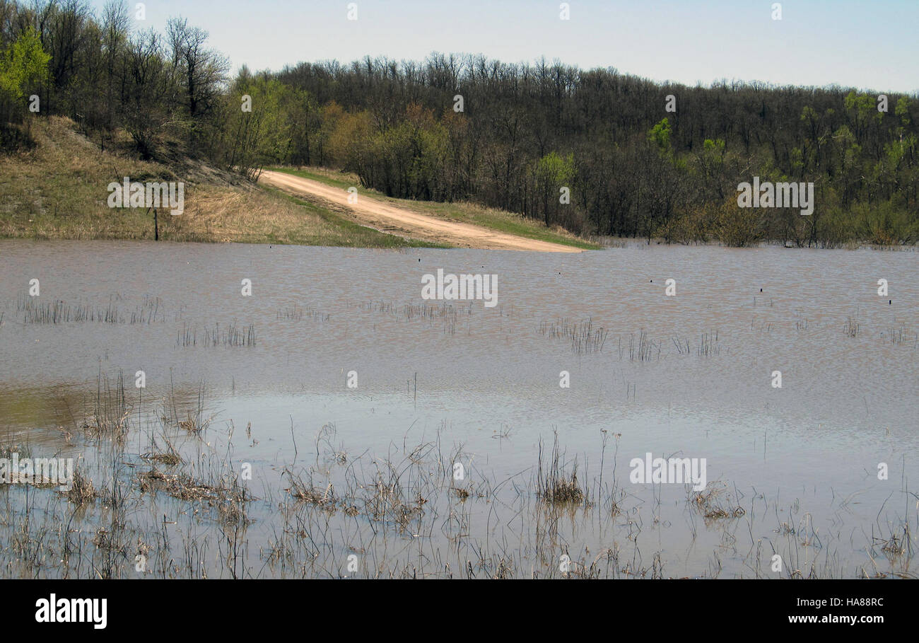 This image shows the Cavalier flooding in the Park and Tongue River ...