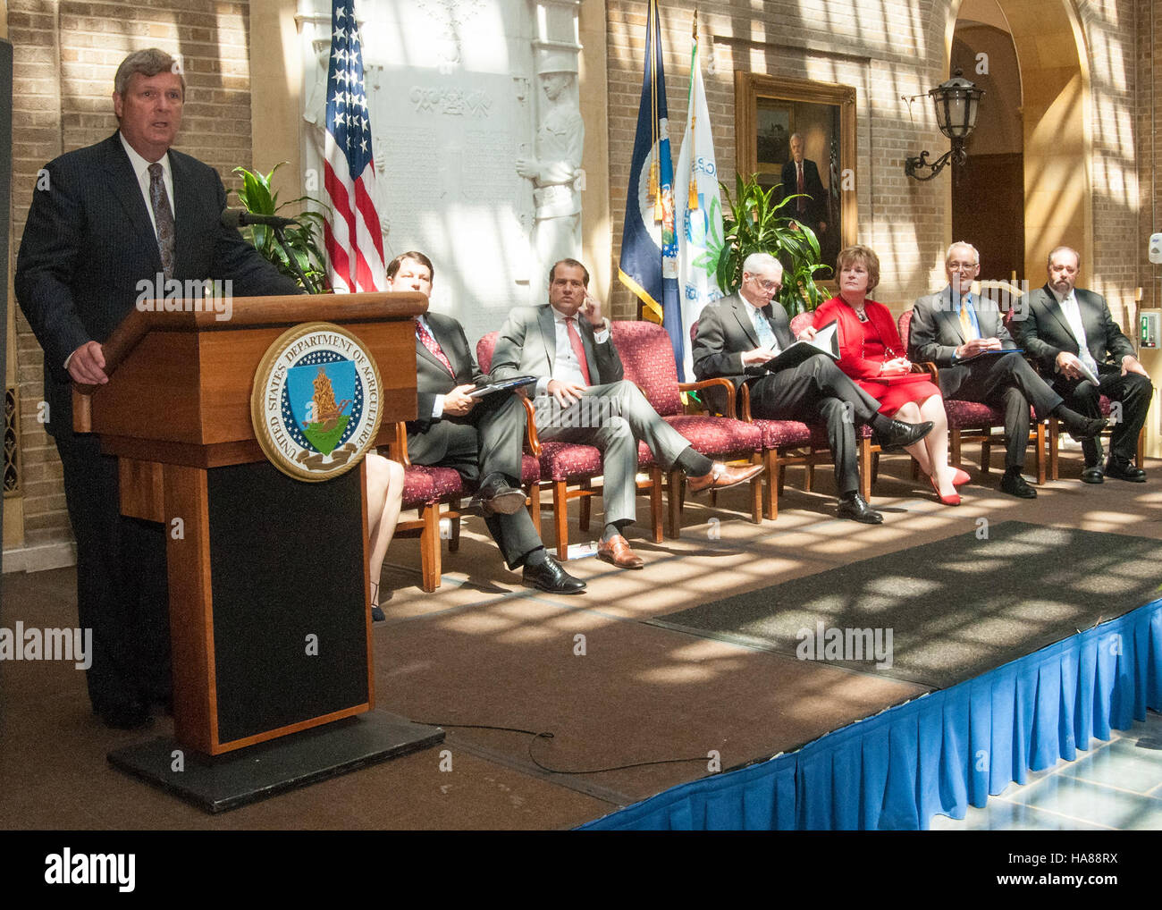 A photo from the U.S. Department of Agriculture (USDA) shows an event ...
