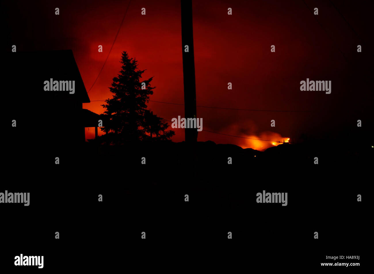 Silver Fire, a forest fire in the United States, represents the efforts ...