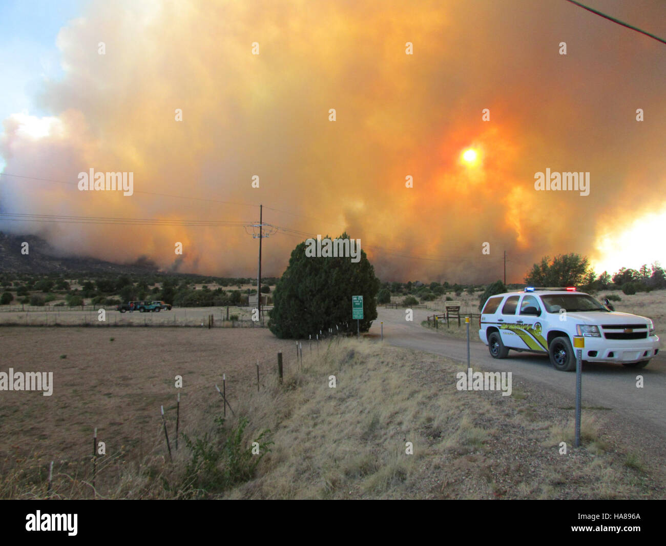 This image depicts the Doce Fire, a major forest fire in the United ...