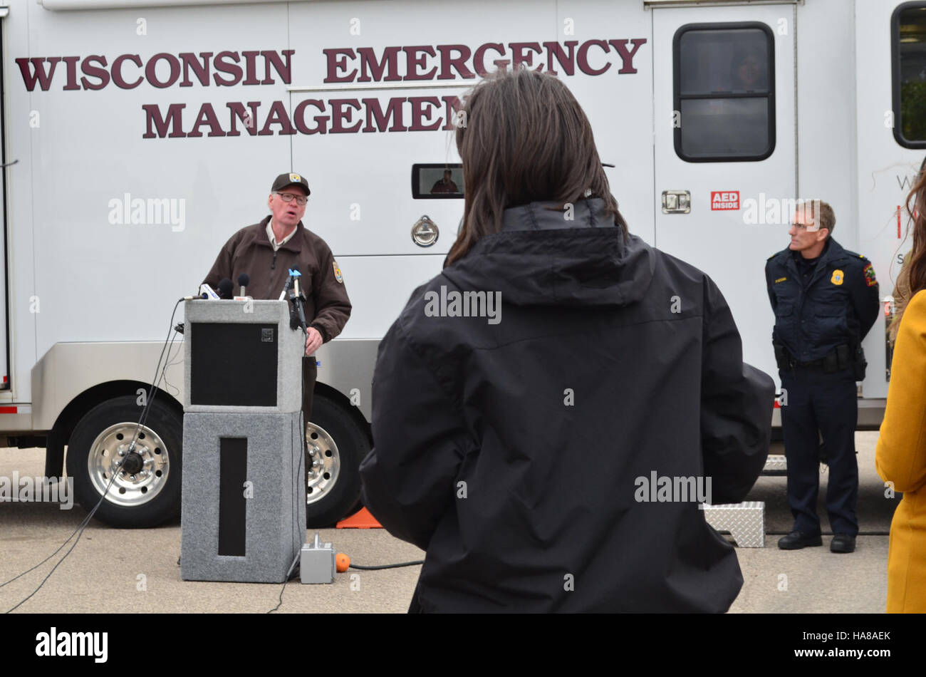 A press conference hosted by the U.S. Fish and Wildlife Service Midwest ...