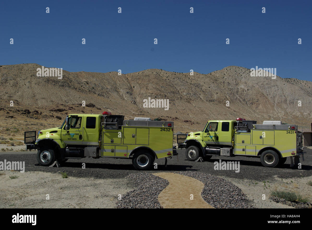 Black Rock Station in Nevada is equipped with BLM fire trucks to manage ...