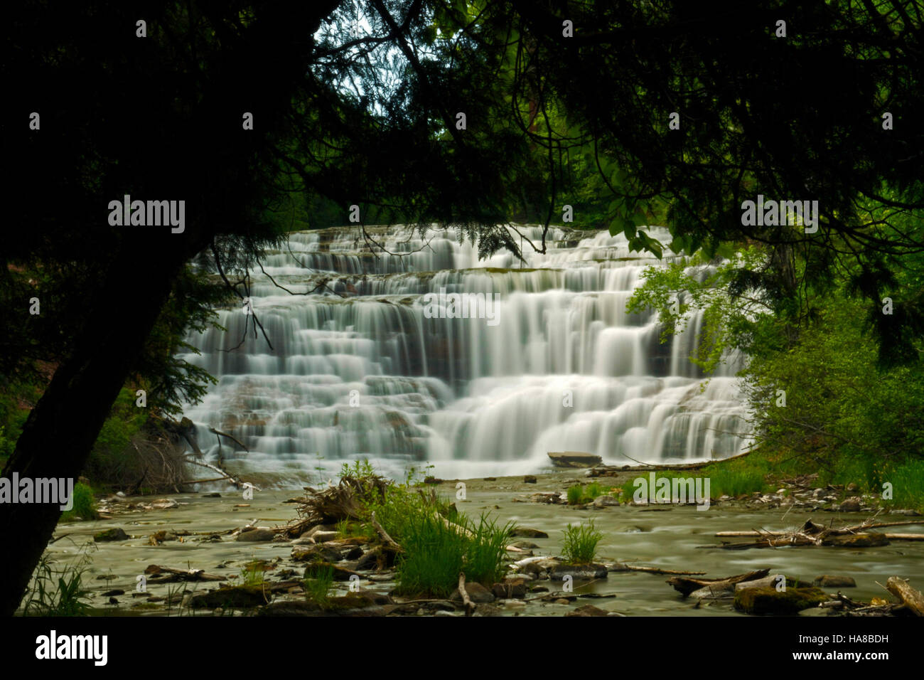 Agate Falls, located in Michigan’s Upper Peninsula, is a stunning ...