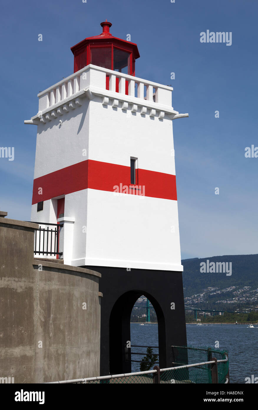 Brockton Point Lighthouse built in 1914 in Stanley Park (British ...