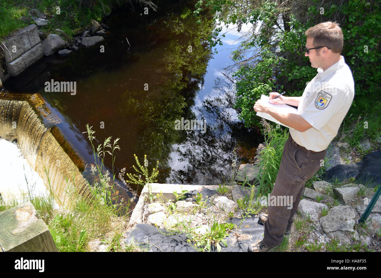 A team from the U.S. Fish and Wildlife Service (USFWS) conducting an ...