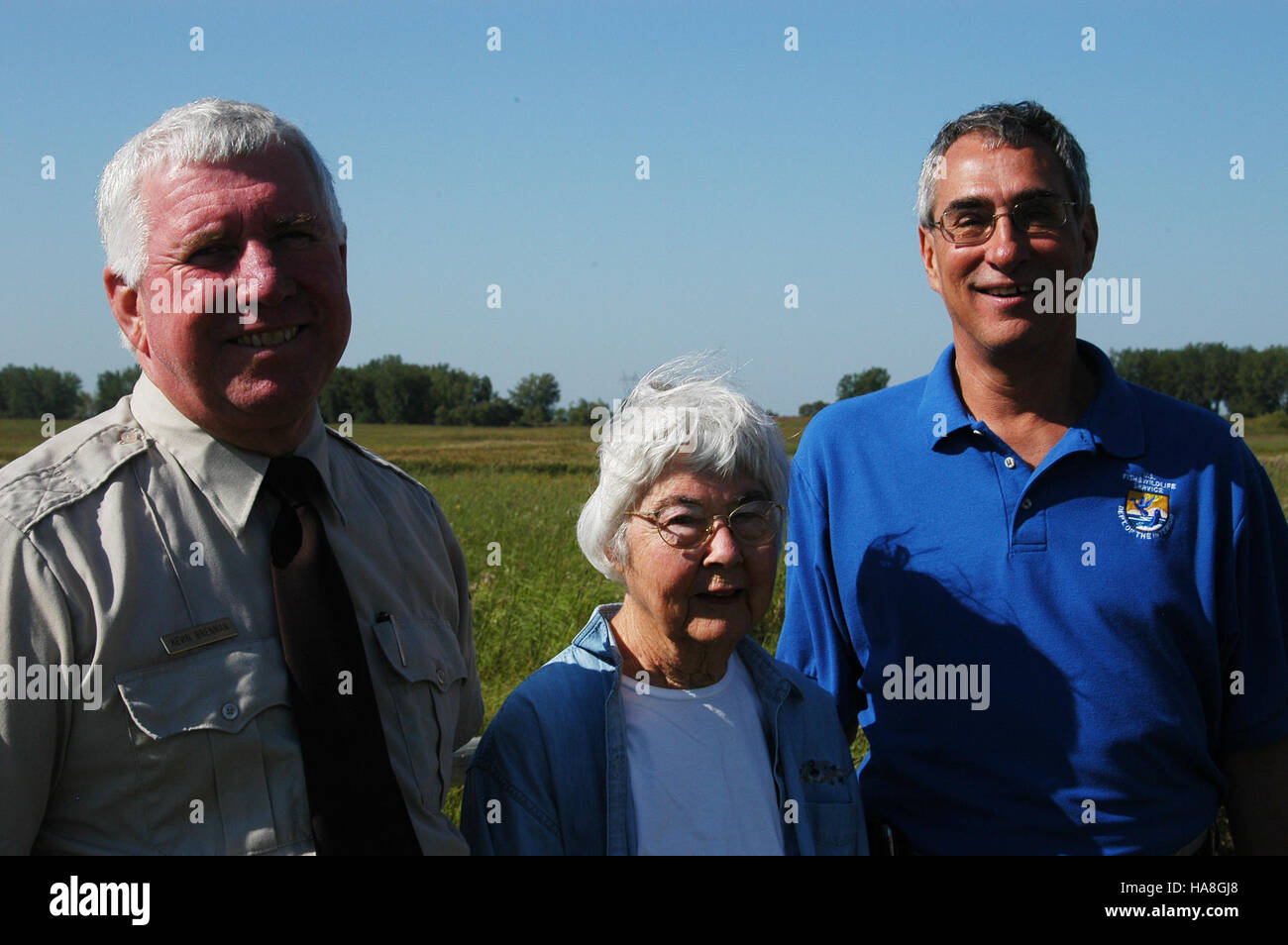 Kevin Brennan, Tom Melius, and Lois Mann of the U.S. Fish and Wildlife ...