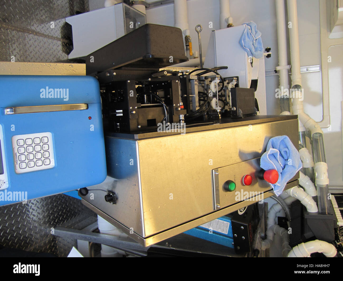 This image shows a fish processing line at a U.S. Fish and Wildlife ...