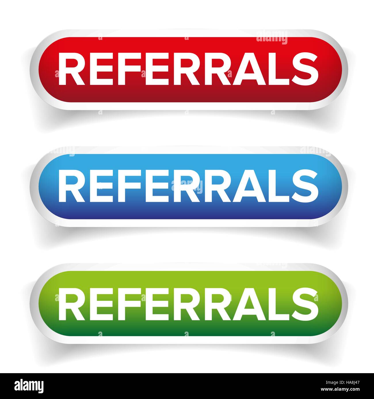 Referral button bubble set Stock Vector Image & Art - Alamy