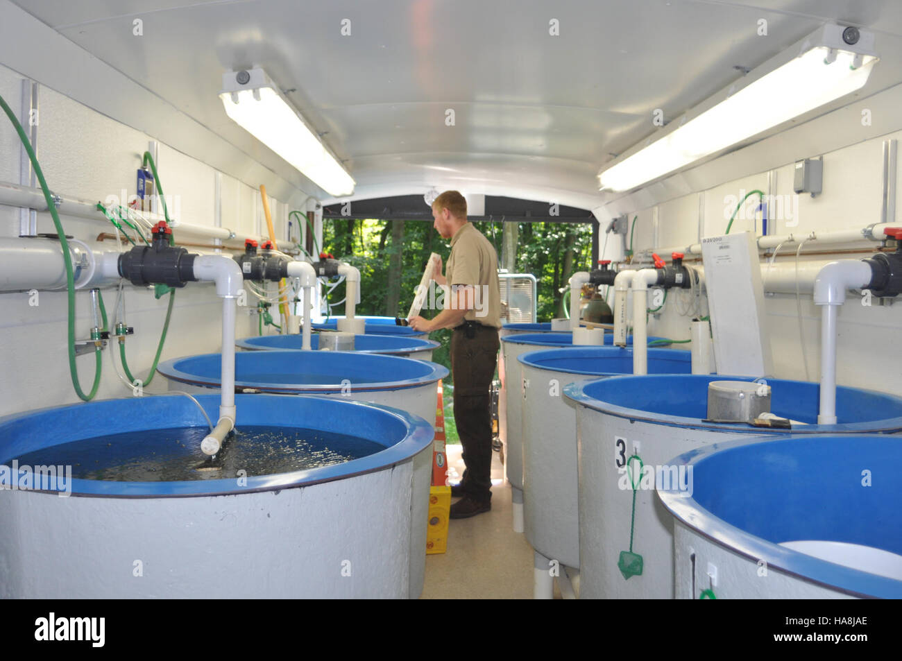 The Sturgeon Streamside Rearing Unit, managed by the U.S. Fish and ...