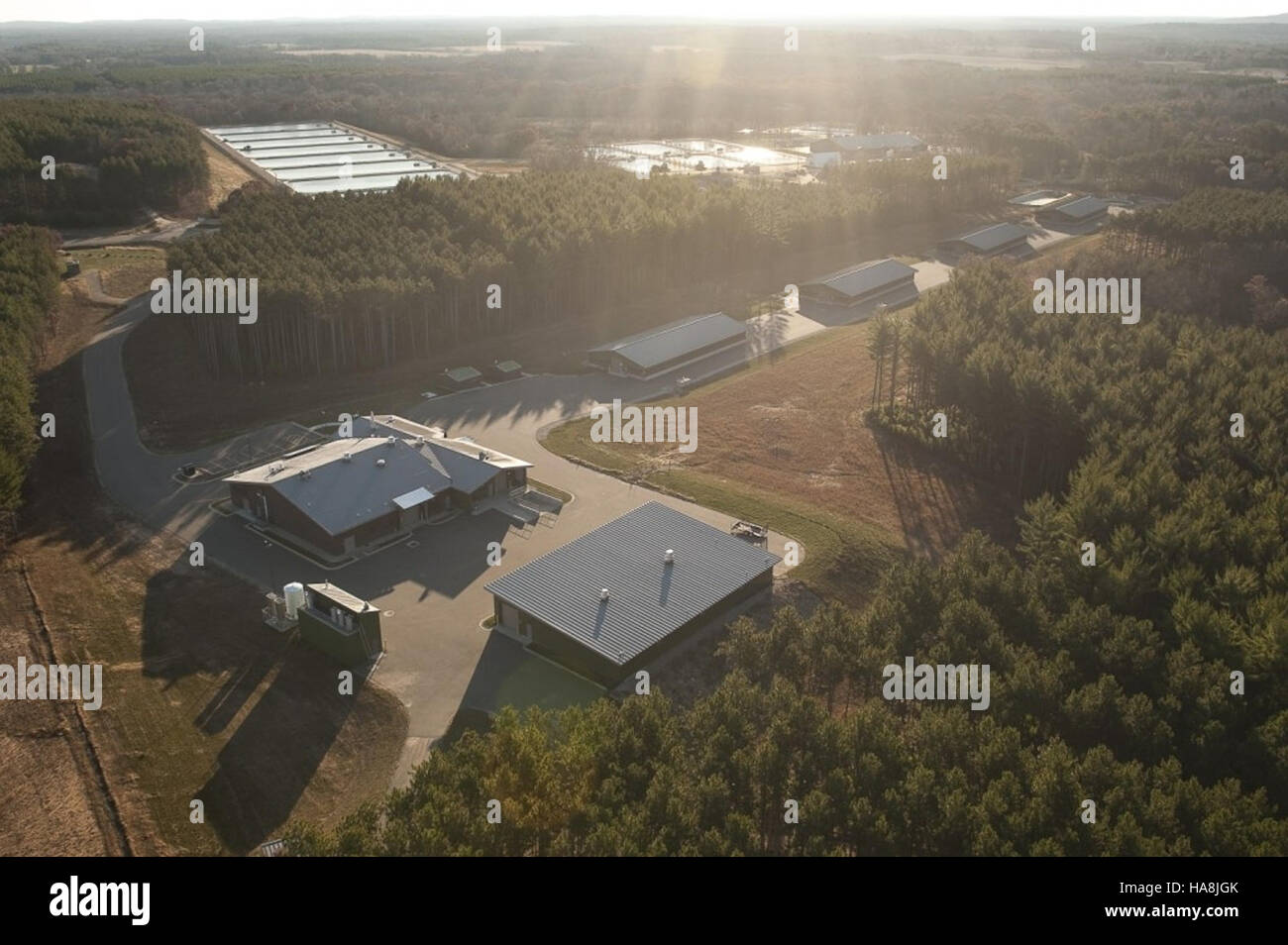 usfwsmidwest 6165833455 Wild Rose Hatchery 2, Aerial Stock Photo - Alamy