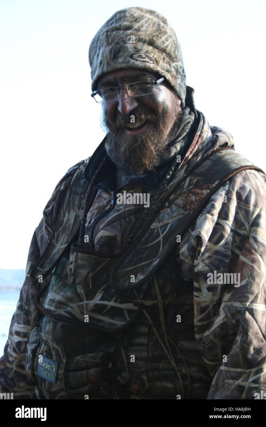 Timothy, a classic waterfowl hunter, is featured in this photograph ...