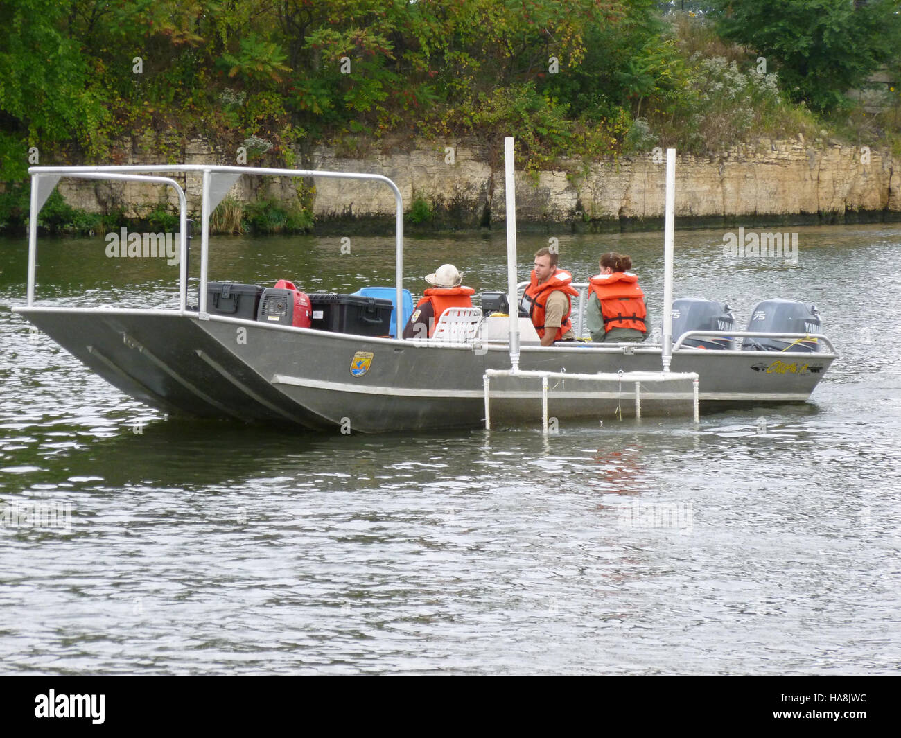 A fish cage demonstration in action at a national park, showcasing ...