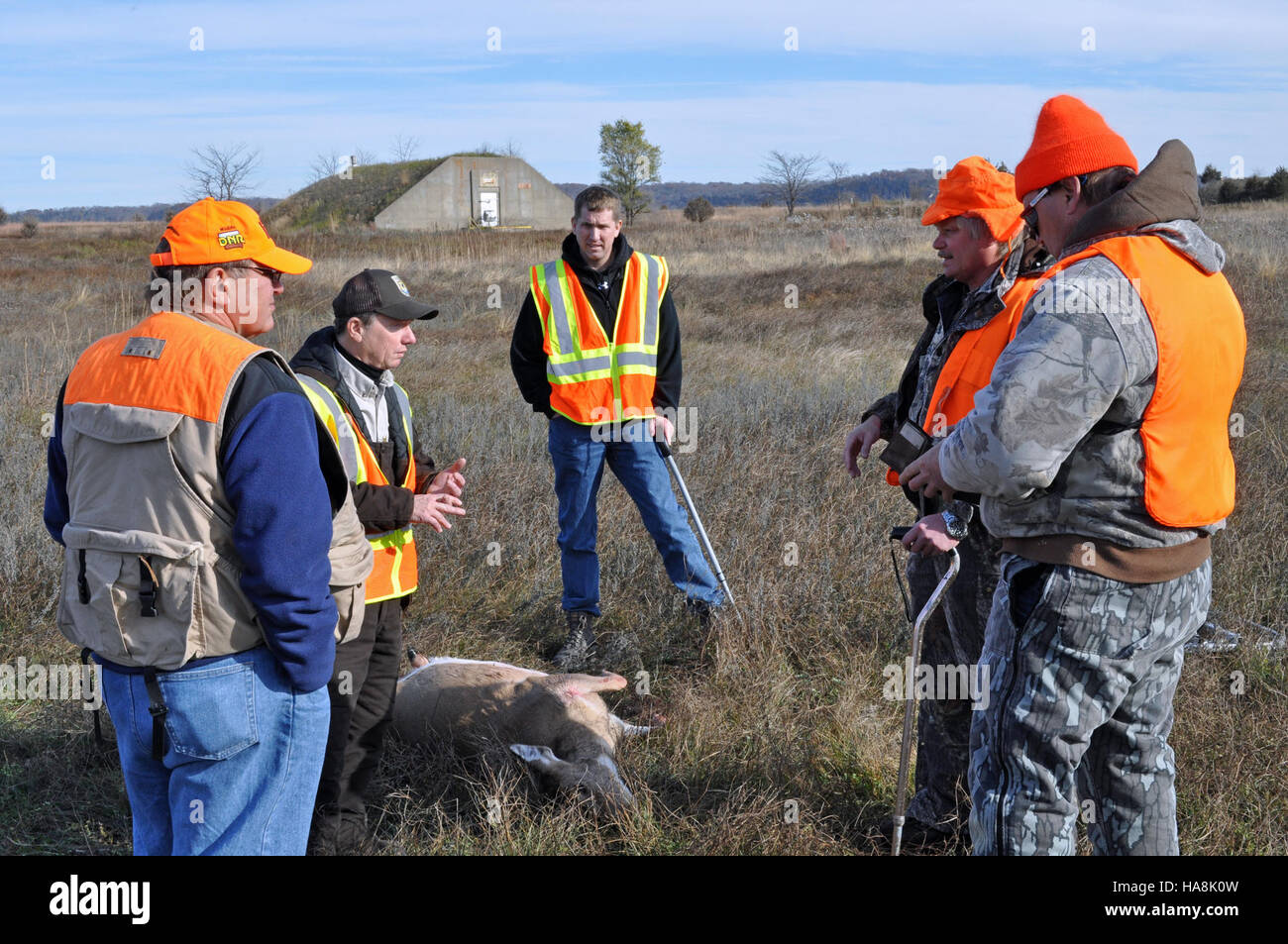 This image shows a conversation about hunting practices, focusing on ...