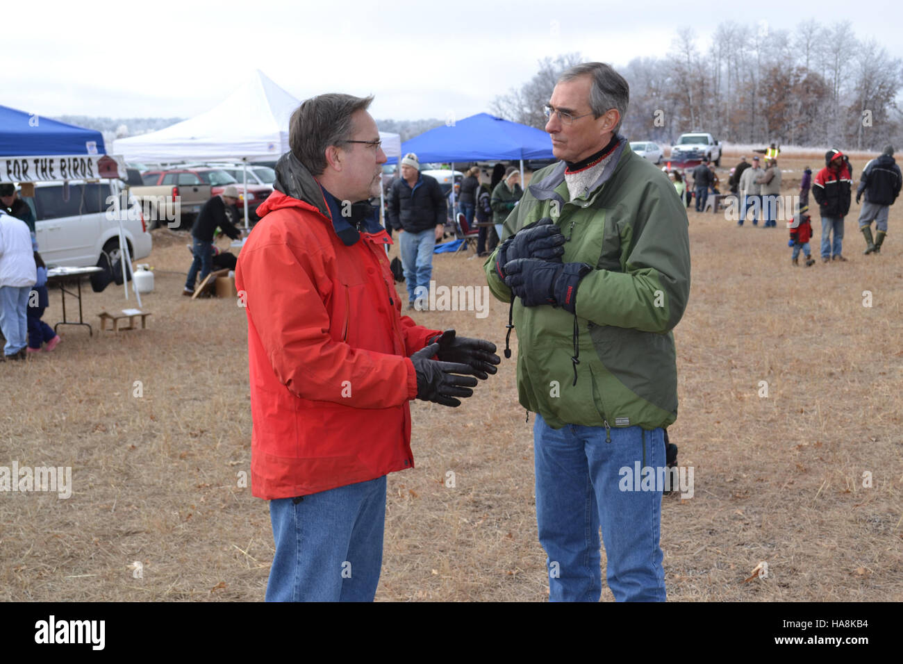 Greg Siekaniec and Tom Melius from the U.S. Fish and Wildlife Service ...