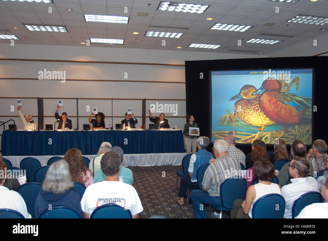 The first round of artwork judging takes place, where submitted works ...