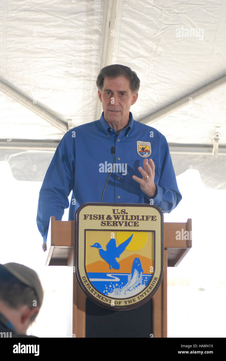 U.S. Fish and Wildlife Service Director Dan Ashe speaks at the U.S ...