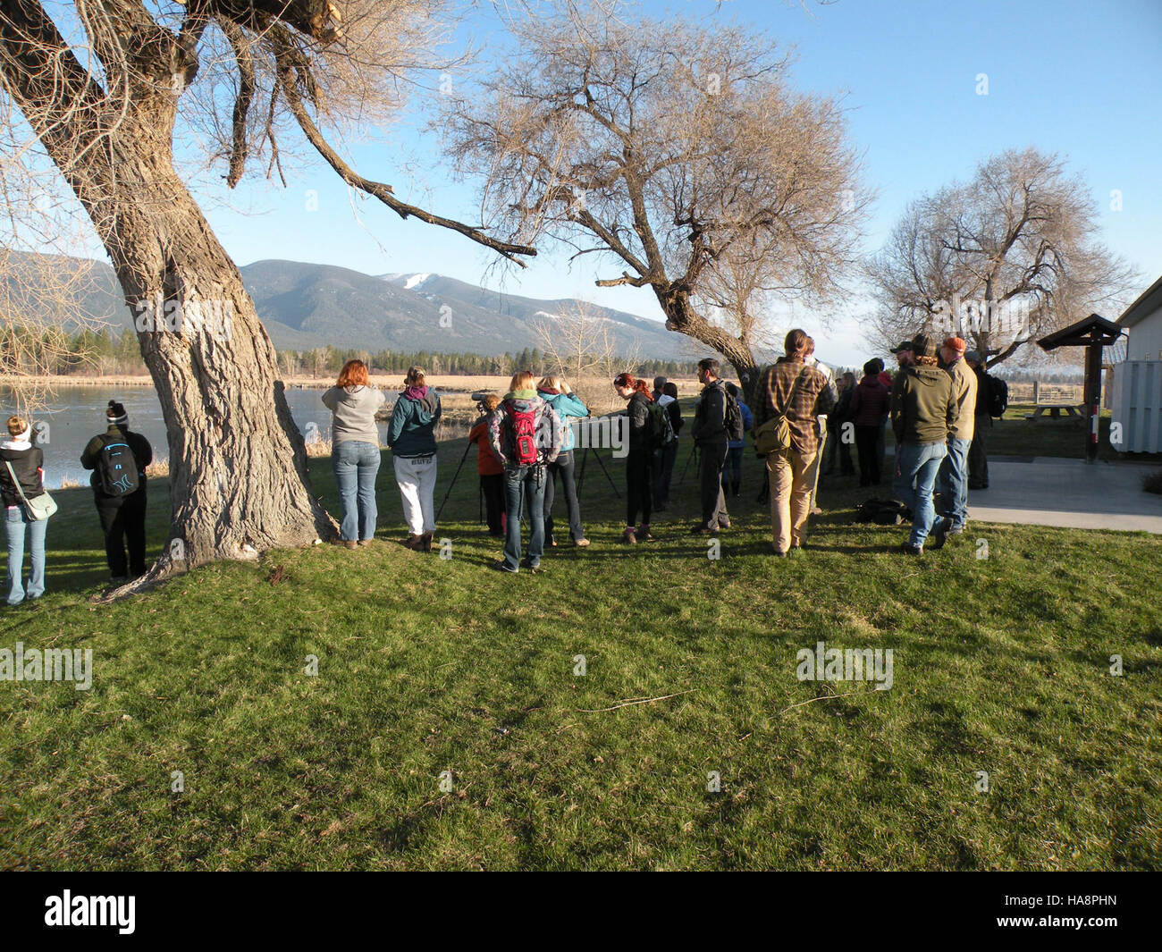 This image features an ornithology class from the University of ...