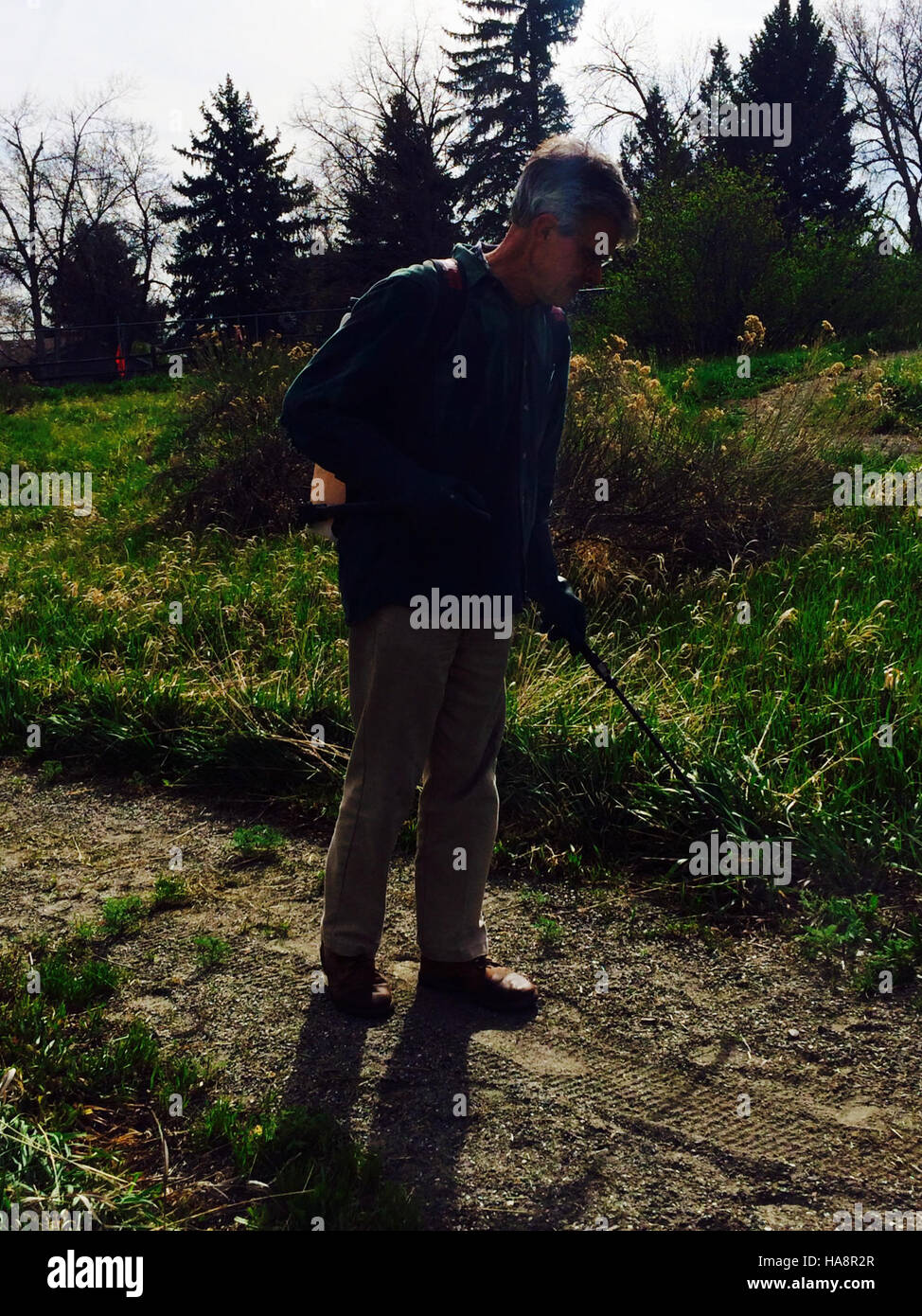 The image shows a sprayer being used in a national park on Earth Day ...