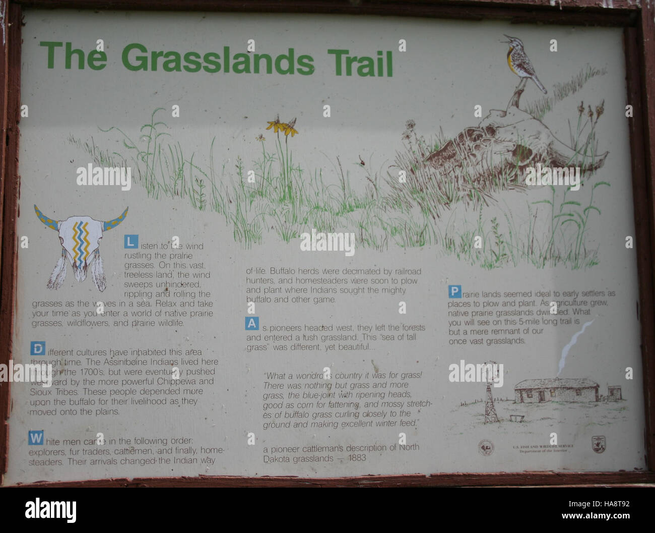 The Grassland Trail in a national park provides visitors with a guided ...